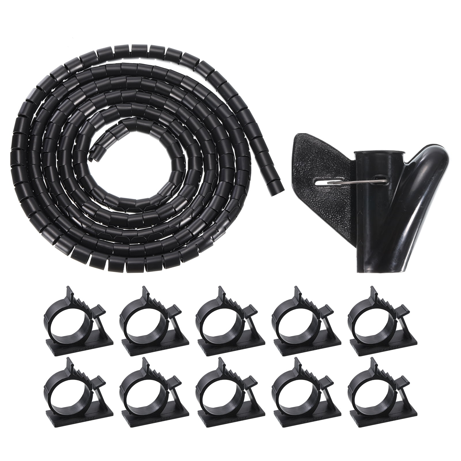 Uxcell Spiral Tube Wrap Cable Kit Management Sleeve 5M 16mm PE Wire ...