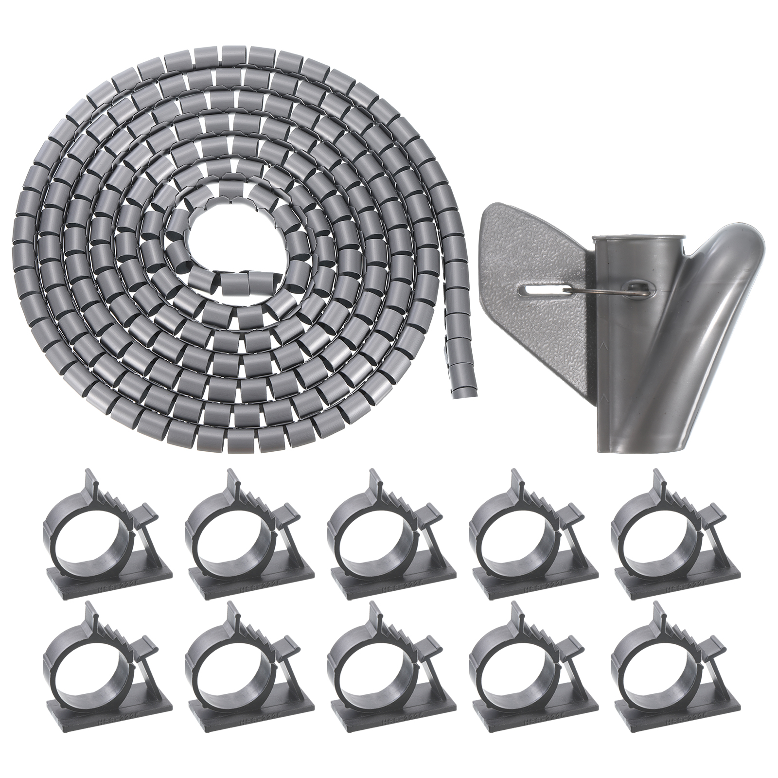 Uxcell Spiral Tube Wrap Cable Kit Management Sleeves 5M 16mm PE Wire ...