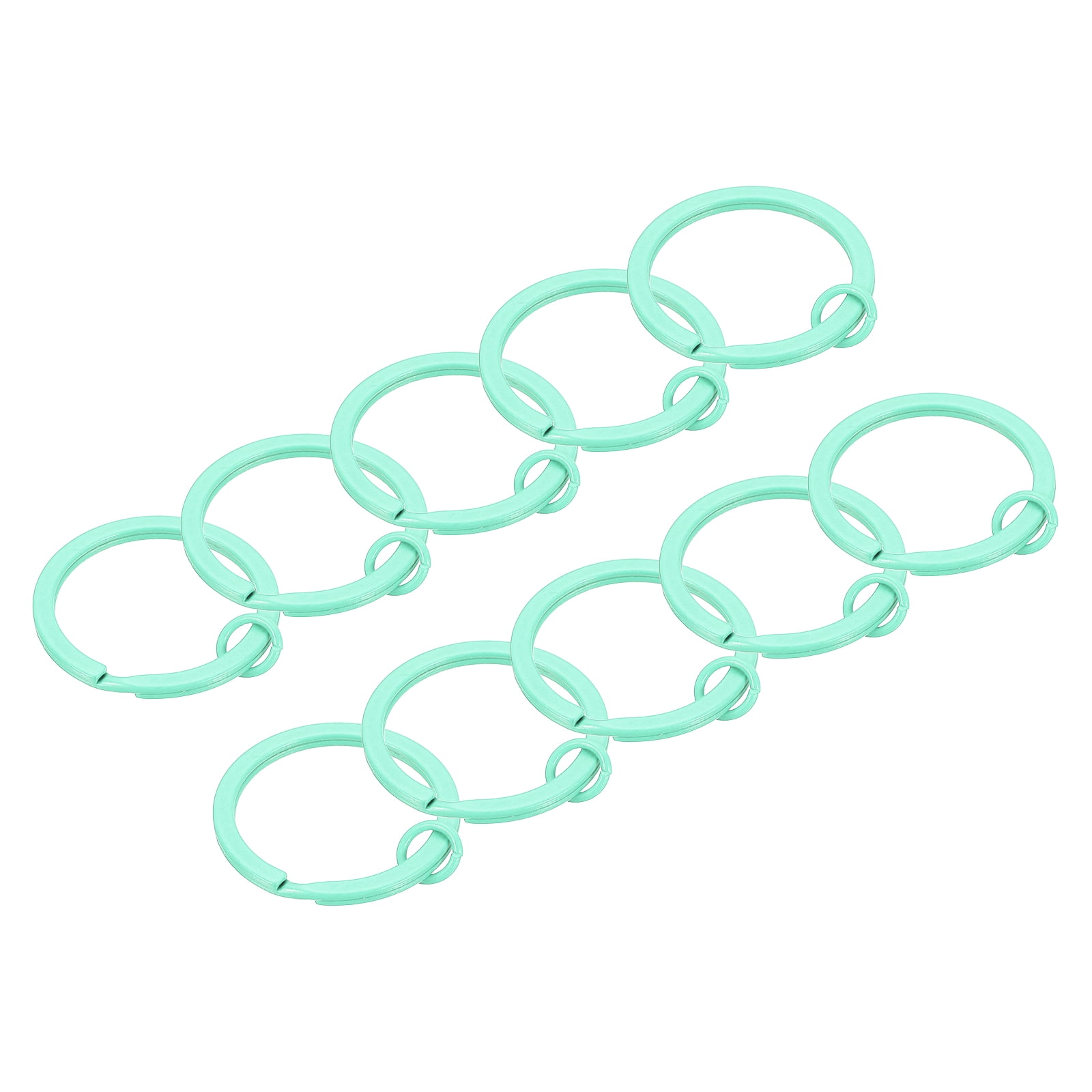 Uxcell Split Keychain Rings 10Pack Round Flat Key Holder with Open Jump ...