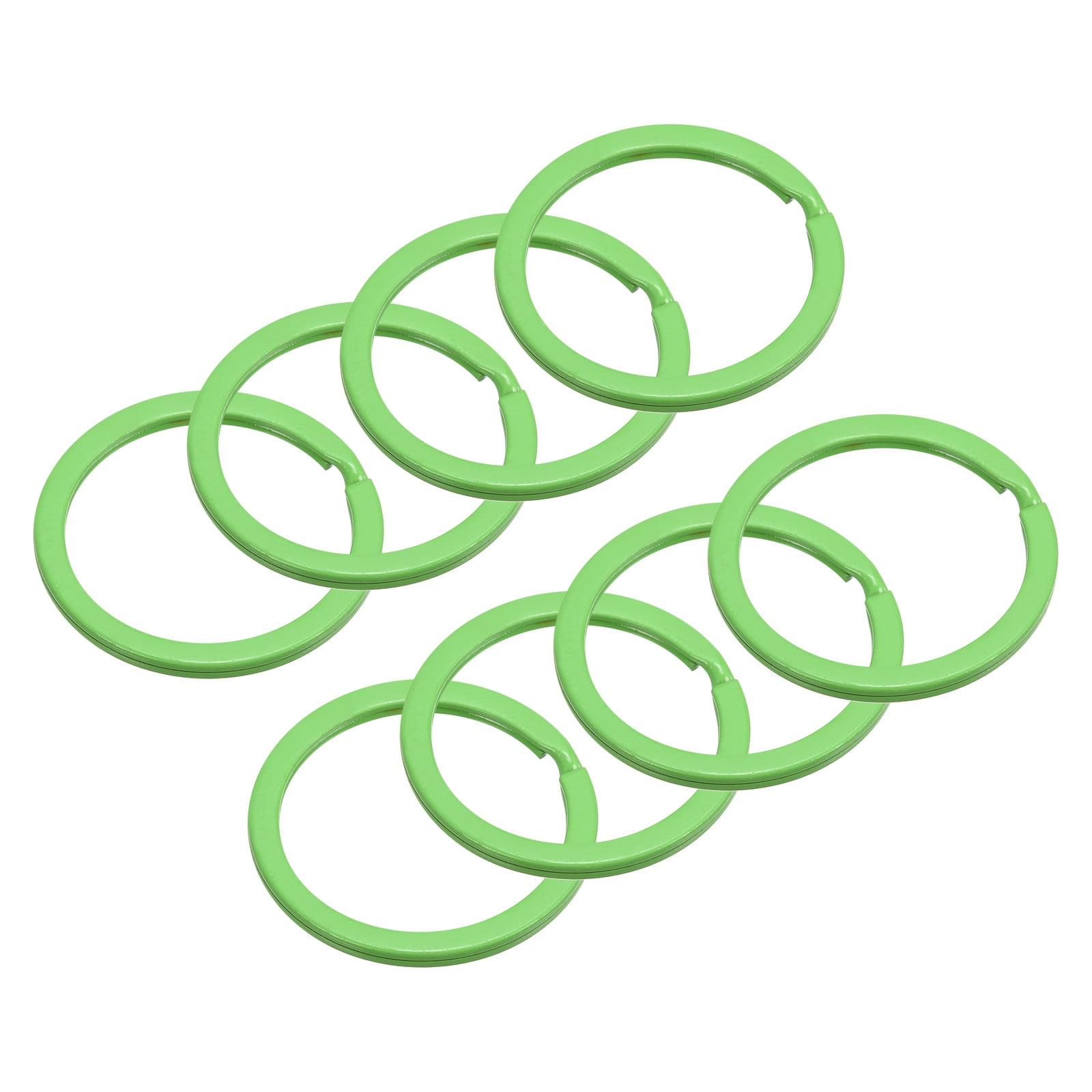 Uxcell Split Keychain Rings, 30mm/1.2 inch Round Flat Key Holder, Green ...