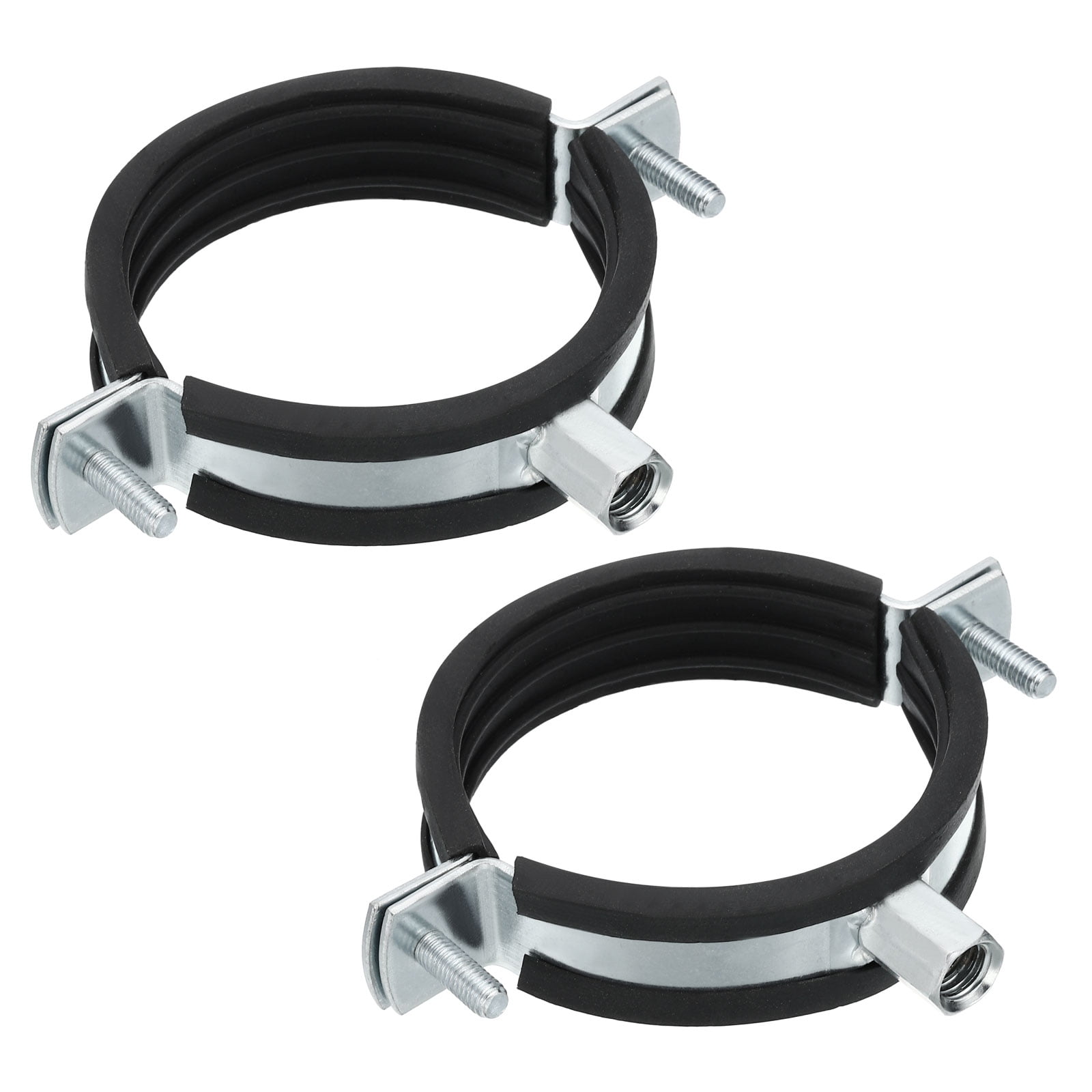 Uxcell Split Ring Pipe Hanger, 2Pcs 2.5"(65mm) Zinc Plated Iron Wall ...