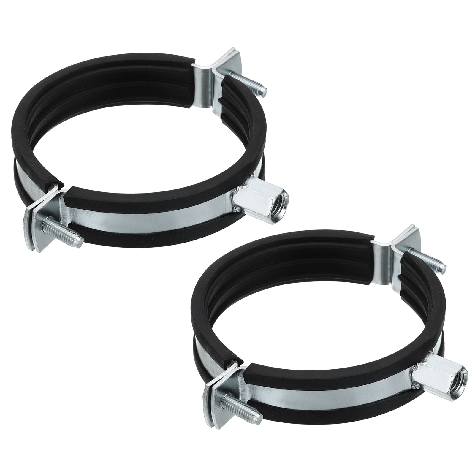 Uxcell Split Ring Pipe Hanger, 2Pcs 3"(80mm) Zinc Plated Iron Wall ...