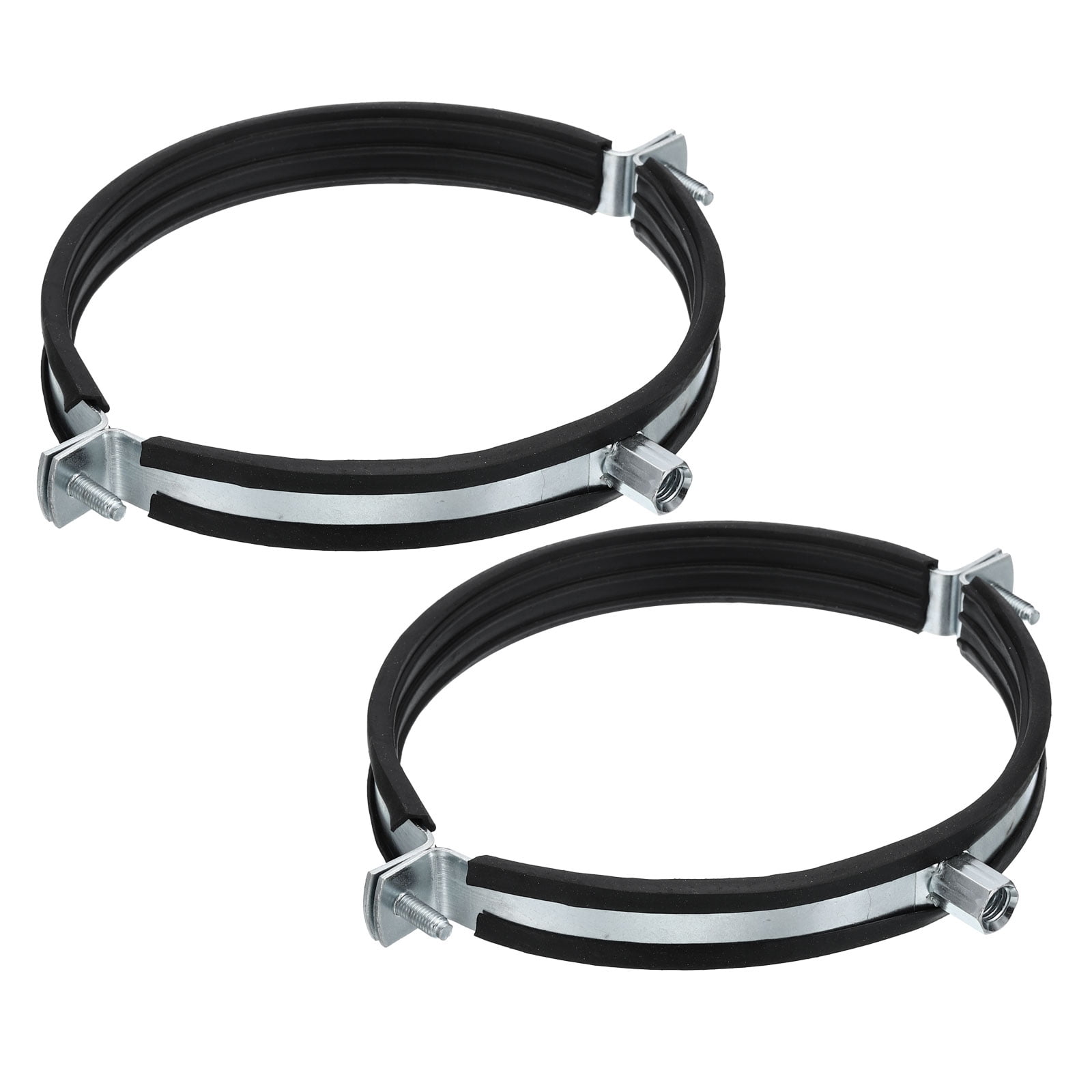 Uxcell Split Ring Pipe Hanger, 2Pcs 6"(150mm) Zinc Plated Iron Wall ...
