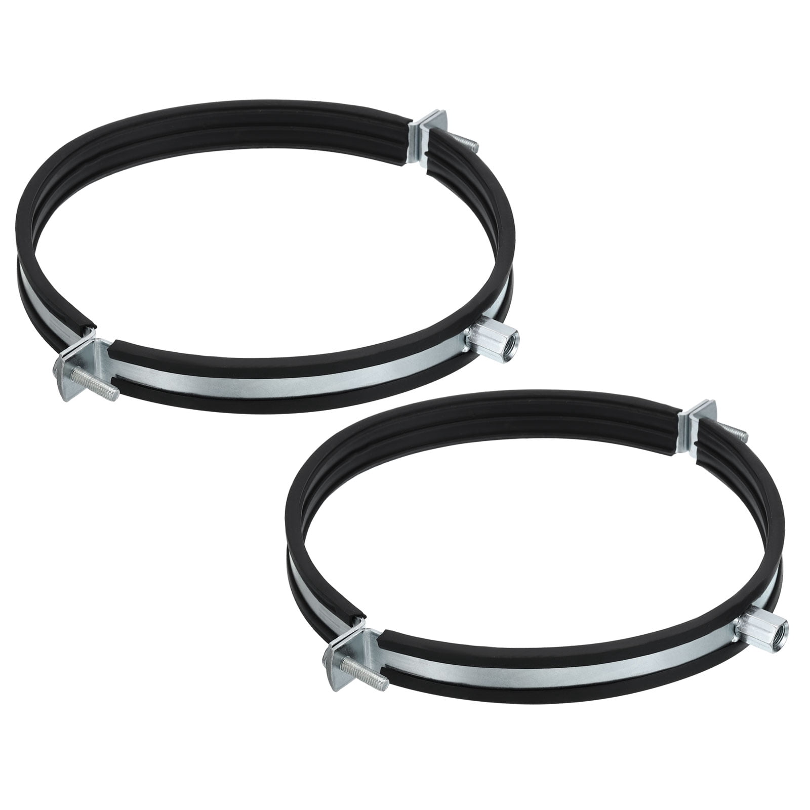 Uxcell Split Ring Pipe Hanger, 2Pcs 8"(200mm) Zinc Plated Iron Wall ...