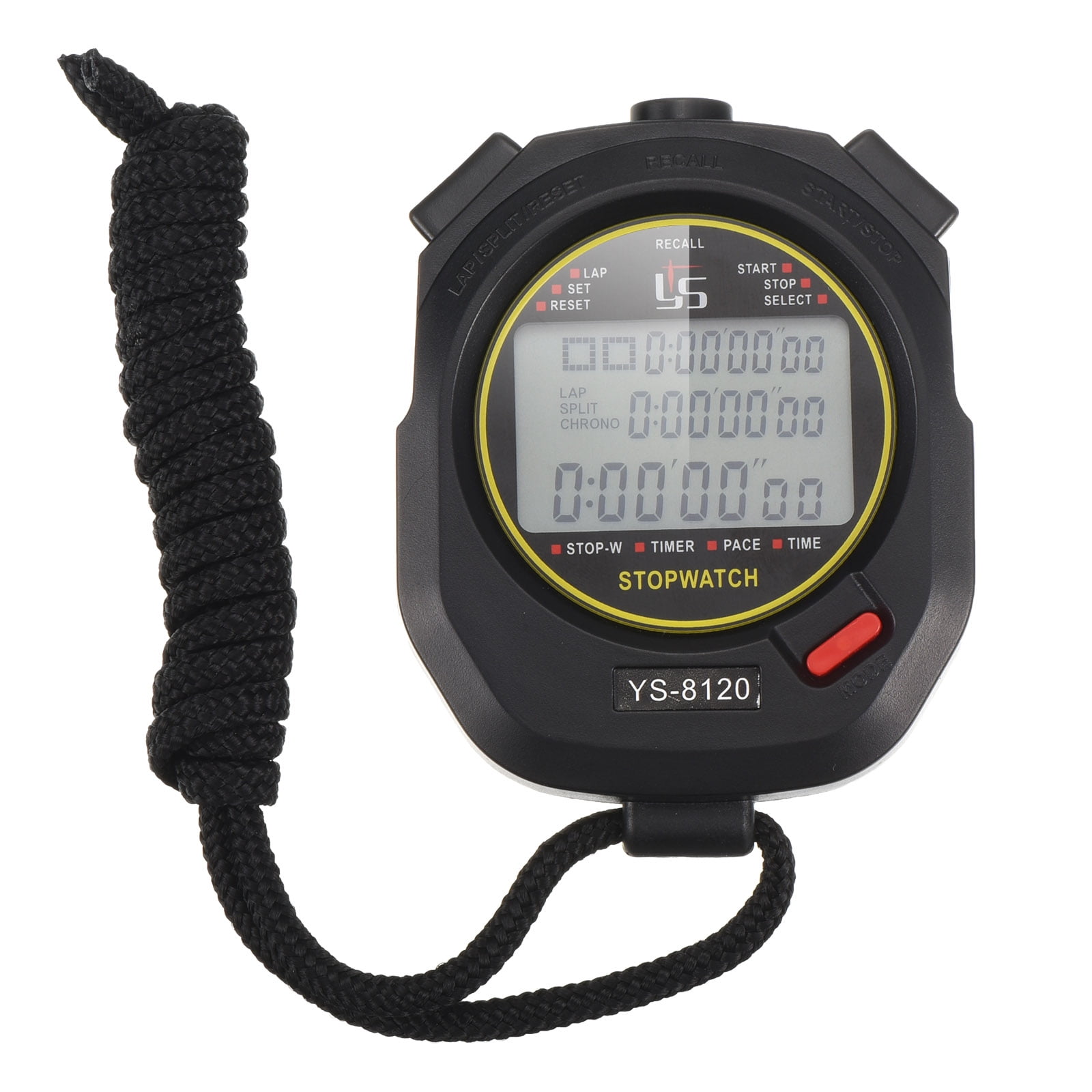 Uxcell Sport Stopwatch Timer 120 Lap Memory 0.01 Second Timing Stop ...