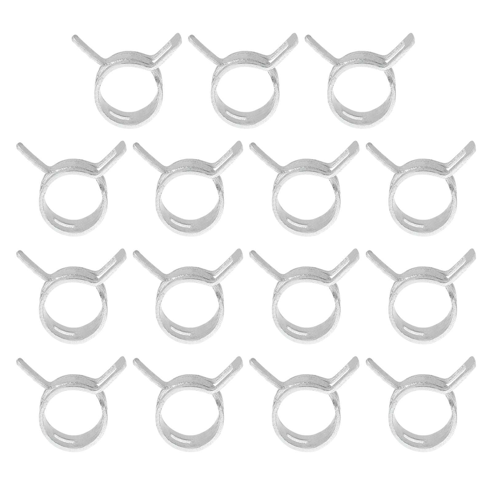 Uxcell Spring Band Hose Clamps for 11-12.6mm OD Hose, 15 Pack Silicone ...