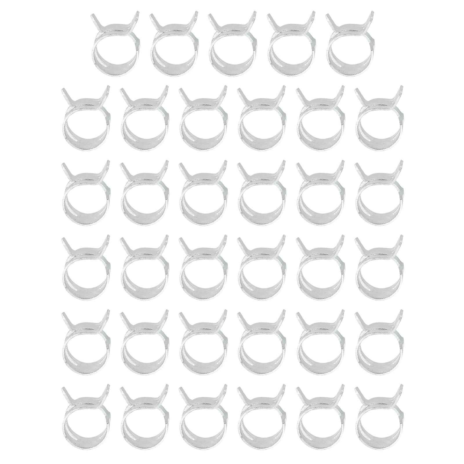 Uxcell Spring Band Hose Clamps for 13-14.6mm OD Hose, 35 Pack Silicone ...