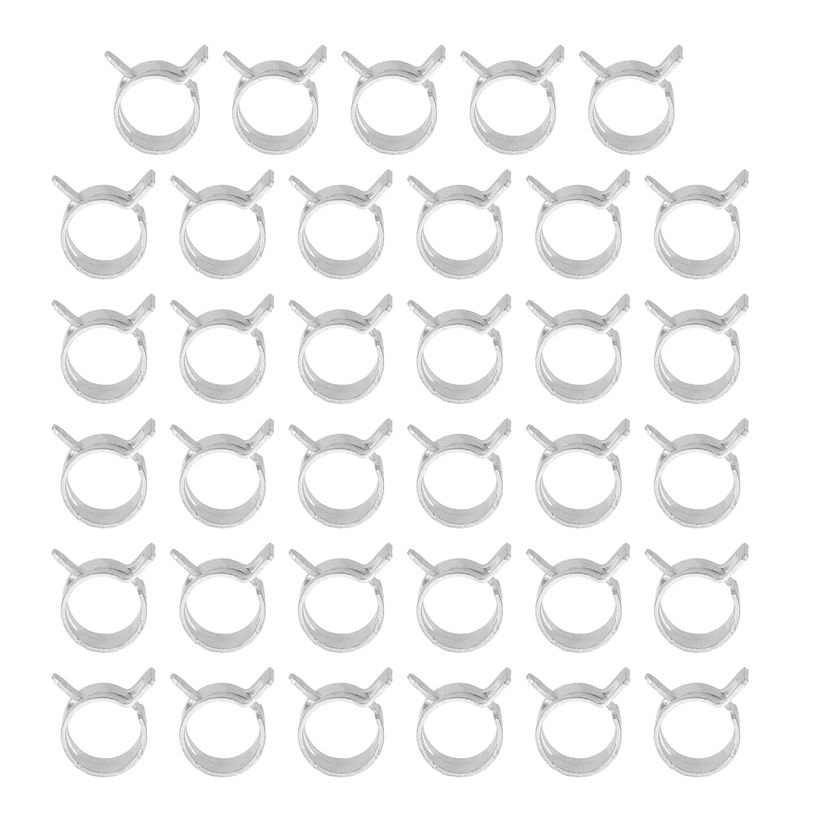 Uxcell Spring Band Hose Clamps for 14-15.8mm OD Hose, 35 Pack Silicone ...