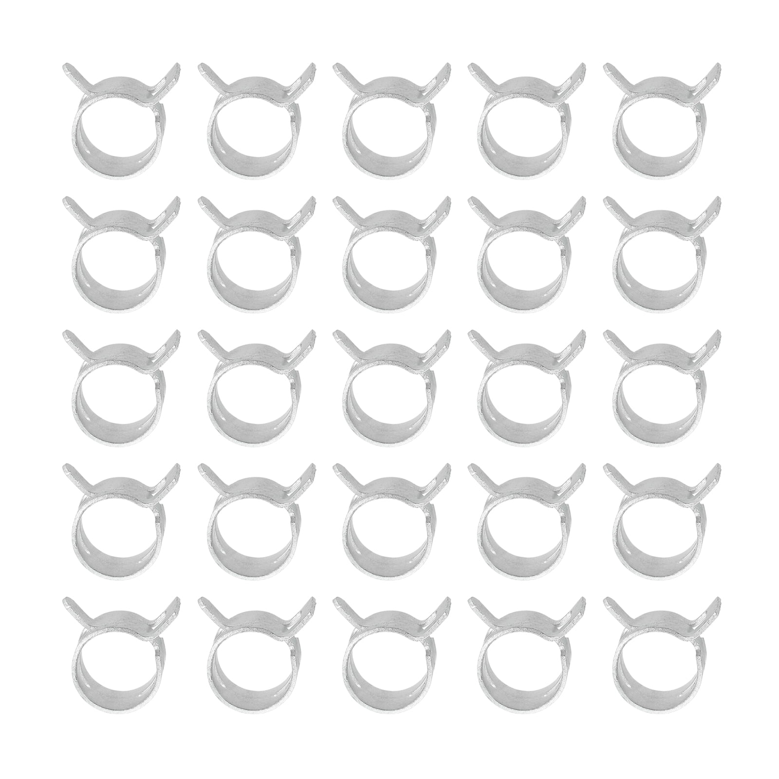 Uxcell Spring Band Hose Clamps for 15-17mm OD Hose, 25 Pack Silicone ...