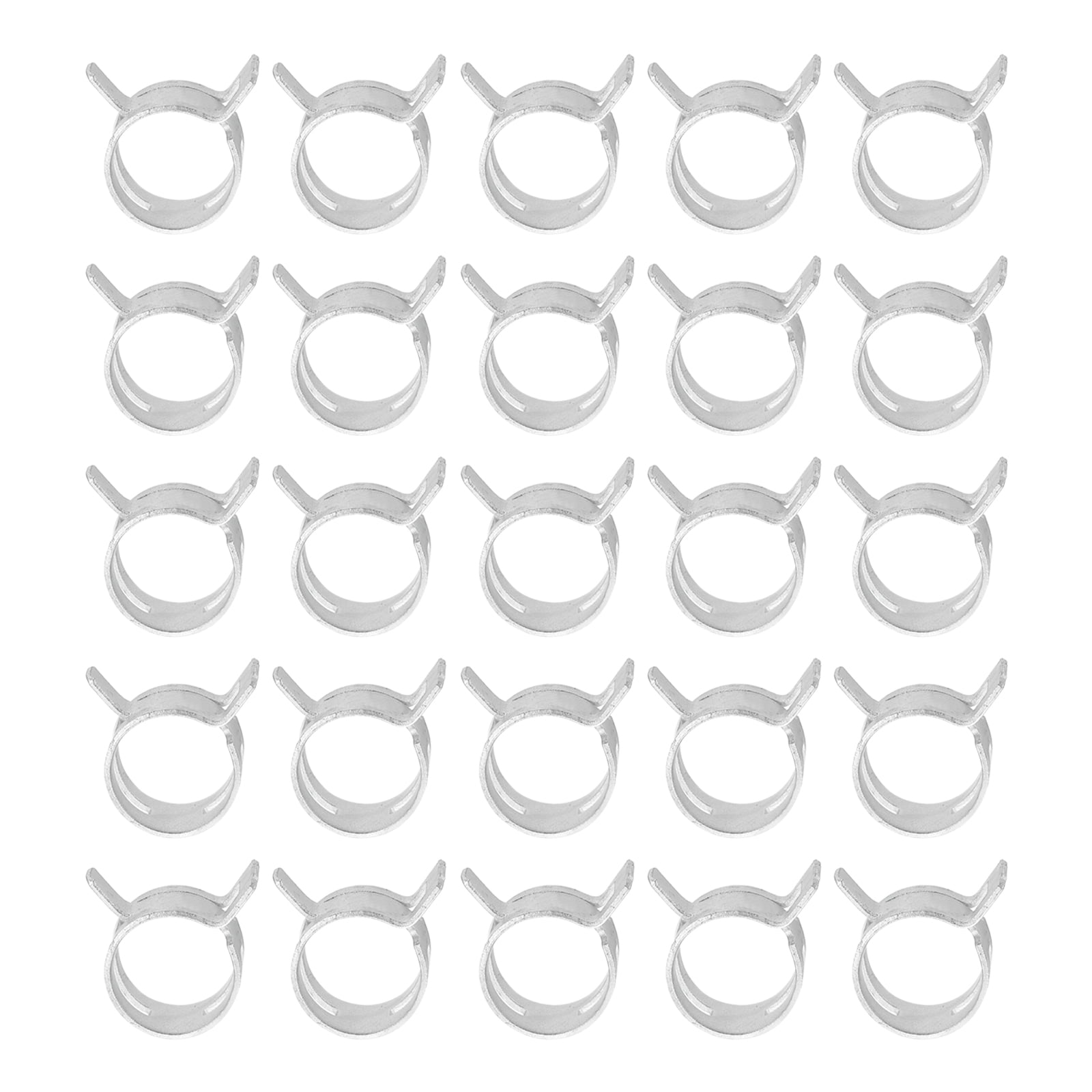 Uxcell Spring Band Hose Clamps for 17-19mm OD Hose, 25 Pack Silicone ...