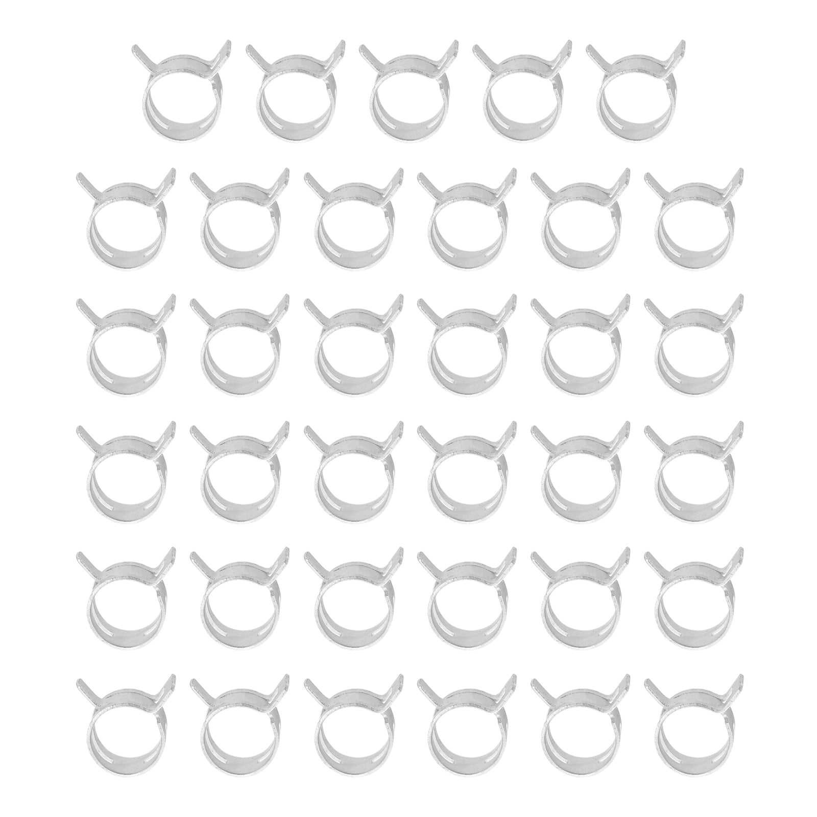 Uxcell Spring Band Hose Clamps for 17-19mm OD Hose, 35 Pack Silicone ...