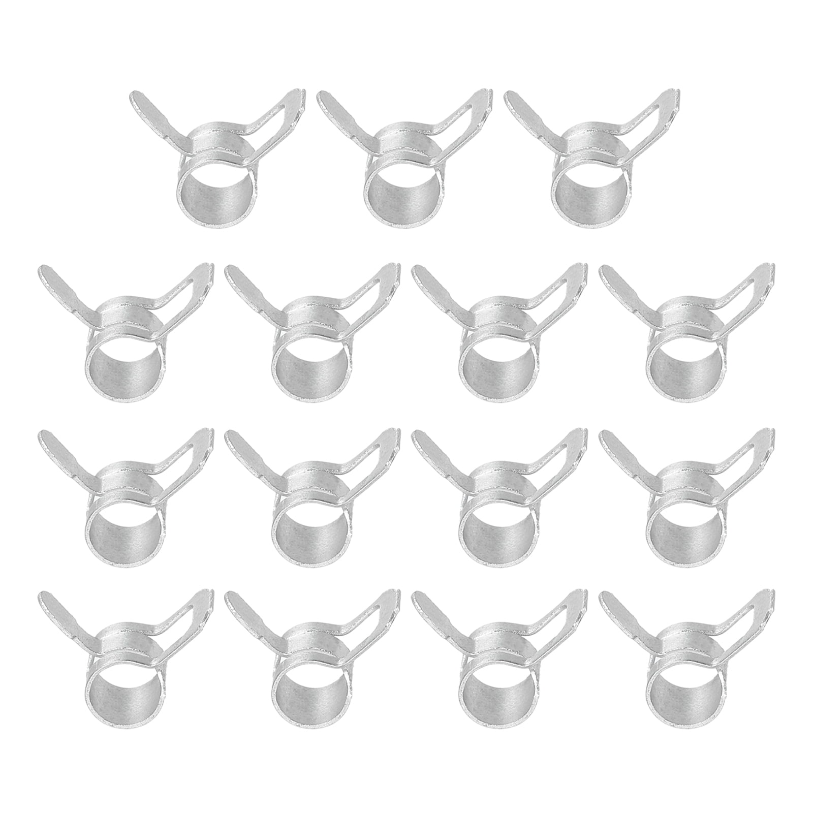 Uxcell Spring Band Hose Clamps for 5-6mm OD Hose, 15 Pack Silicone ...