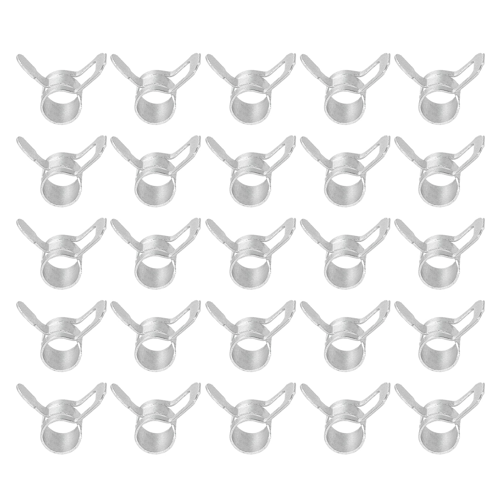 Uxcell Spring Band Hose Clamps for 5-6mm OD Hose, 25 Pack Silicone ...