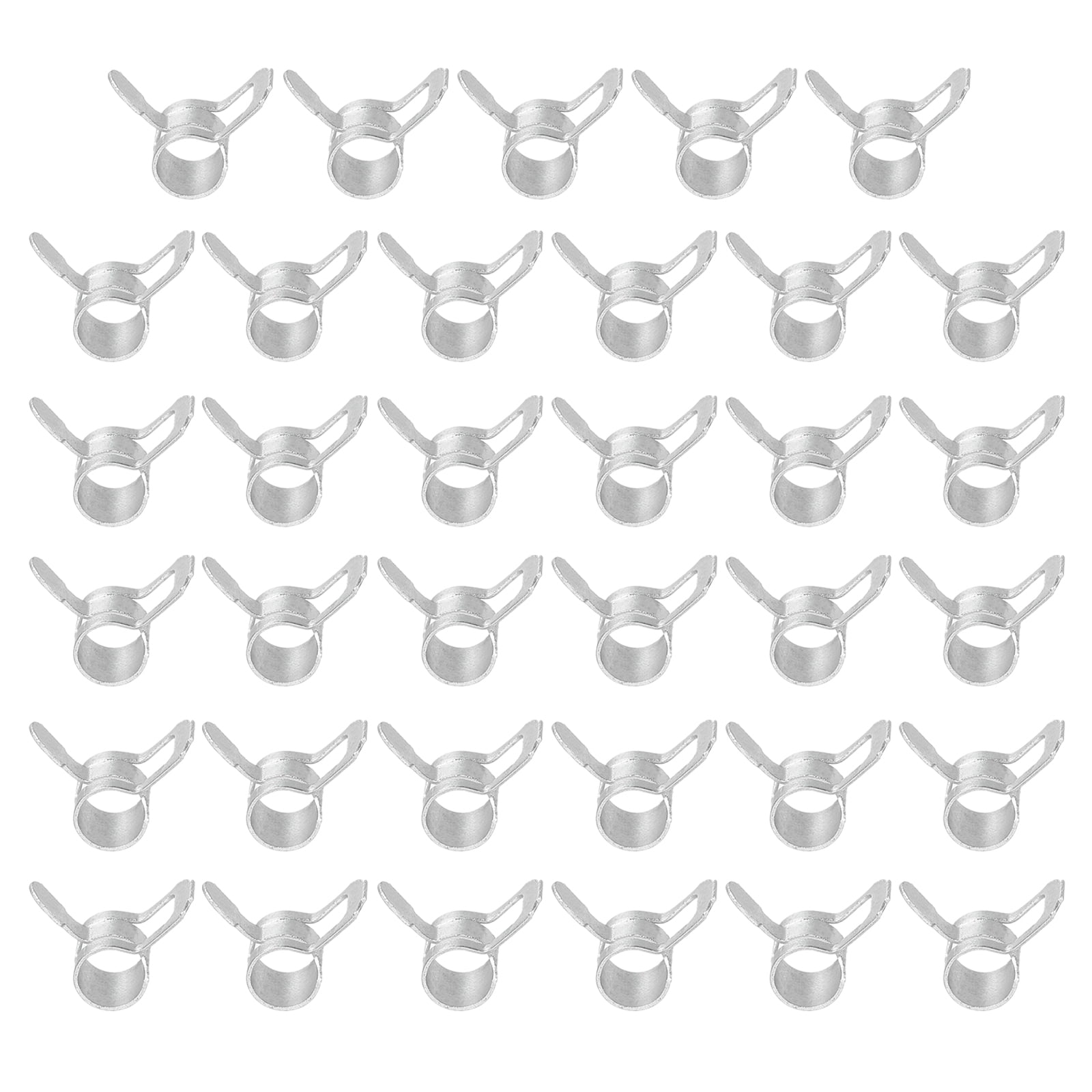 Uxcell Spring Band Hose Clamps for 5-6mm OD Hose, 35 Pack Silicone ...