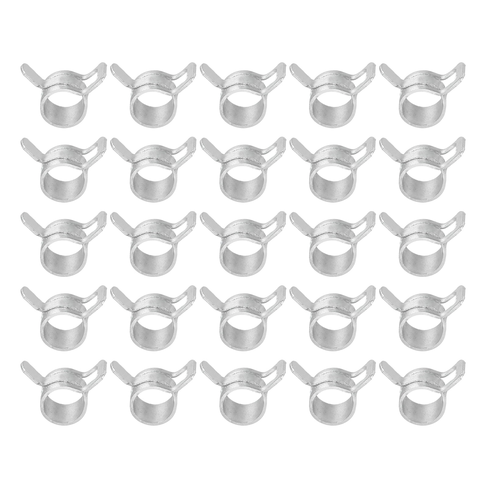 Uxcell Spring Band Hose Clamps for 7-8.2mm OD Hose, 25 Pack Silicone ...