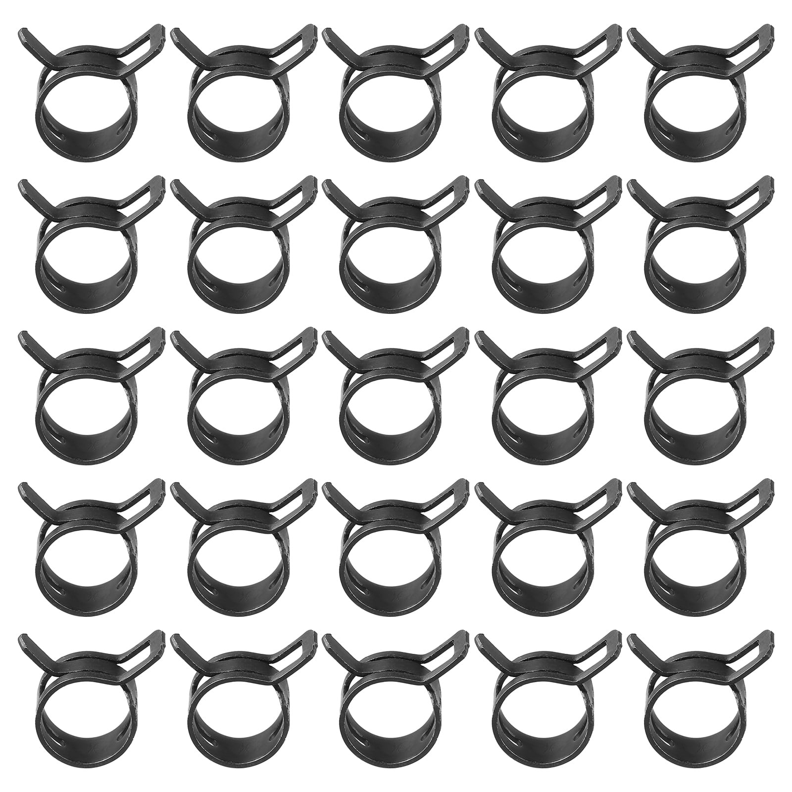 Uxcell Spring Band Hose Pipe Clamps for 12-13.6mm OD Hose, 25 Pack ...
