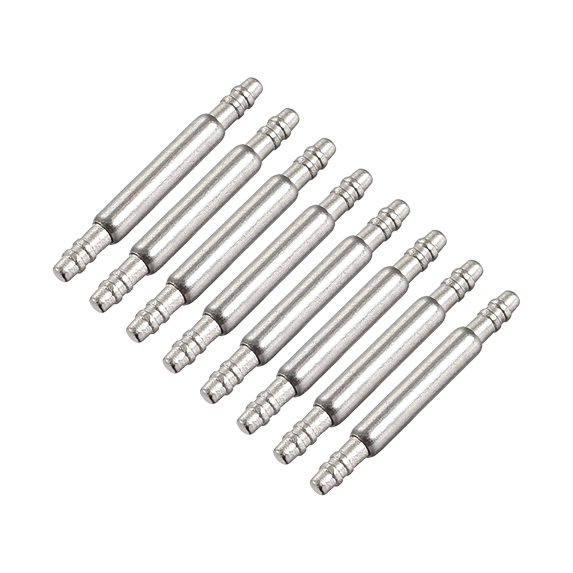 Uxcell Spring Bar Pins 9mm x 1.5mm Double Fringe Stainless Steel Watch ...