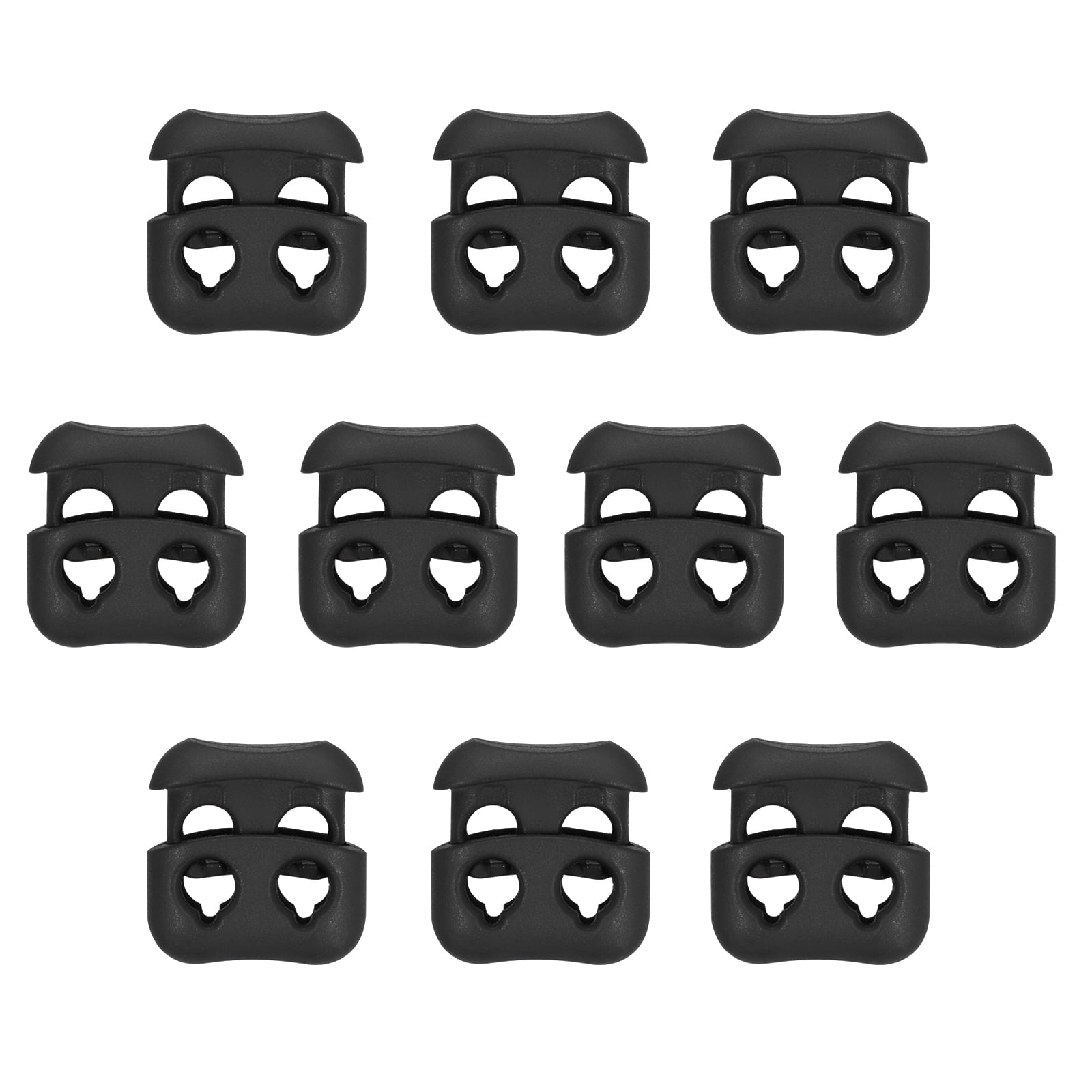 Uxcell Spring Cord Lock, Elastic Toggle Stopper Double Hole String Lock ...