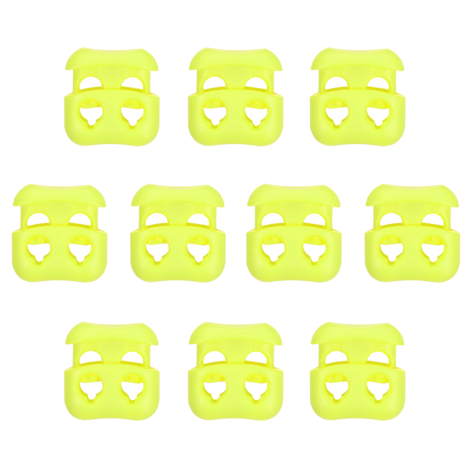 Uxcell Spring Cord Lock, Elastic Toggle Stopper Double Hole String Lock ...