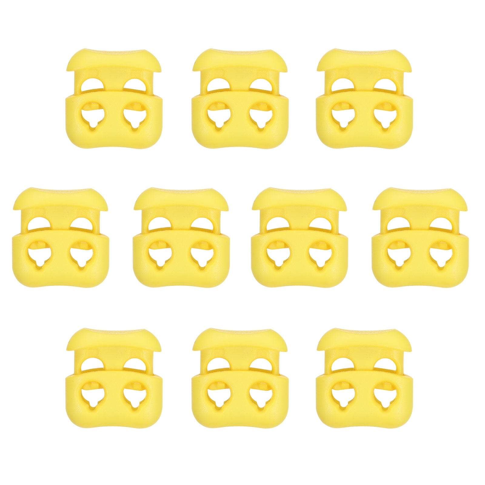 Uxcell Spring Cord Lock, Elastic Toggle Stopper Double Hole String Lock ...