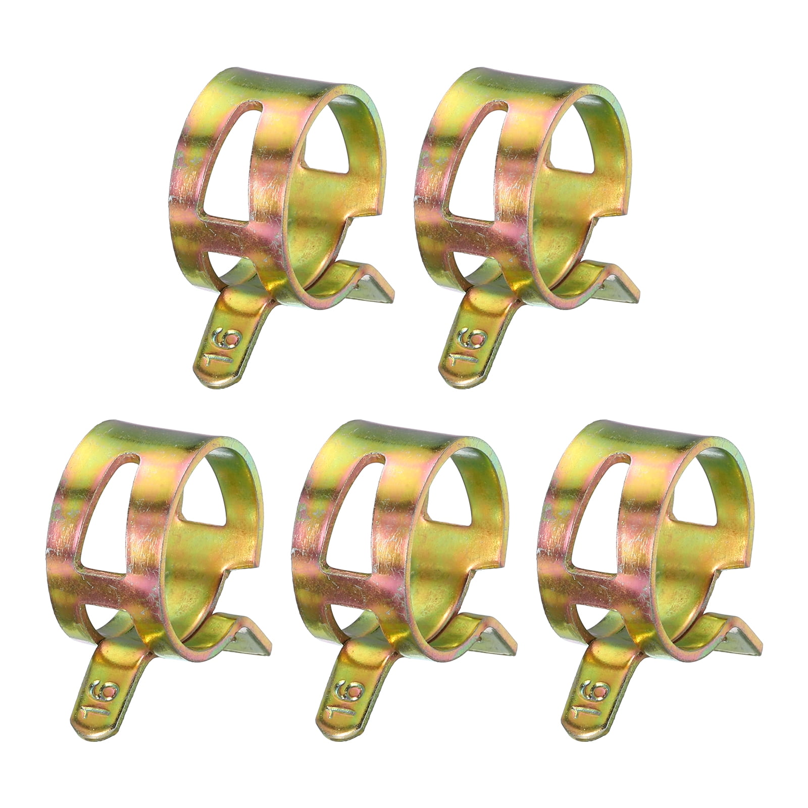 Uxcell Spring Hose Clamp 16mm Dia Iron Band Type Low Pressure Air Clip ...