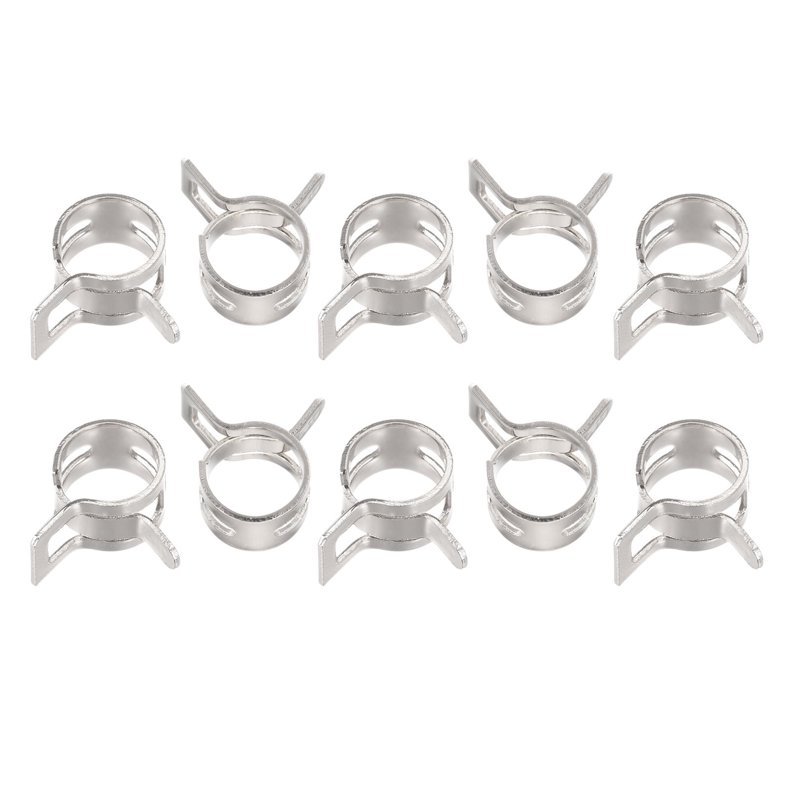 Uxcell Spring Hose Clamp, 65Mn Steel 10mm Low Pressure Air Clip Clamps ...