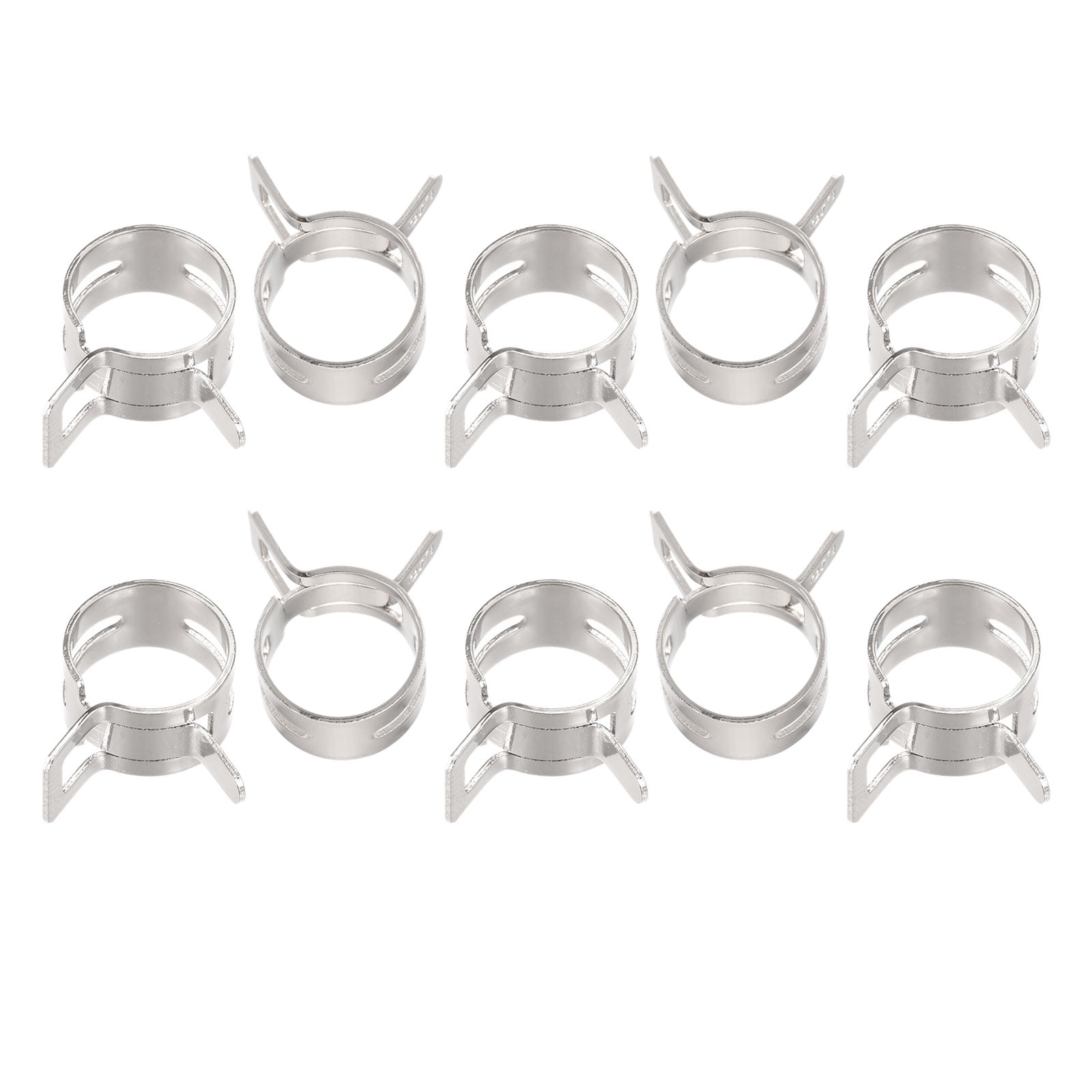 Uxcell Spring Hose Clamp, 65Mn Steel 15mm Low Pressure Air Clip Clamps ...