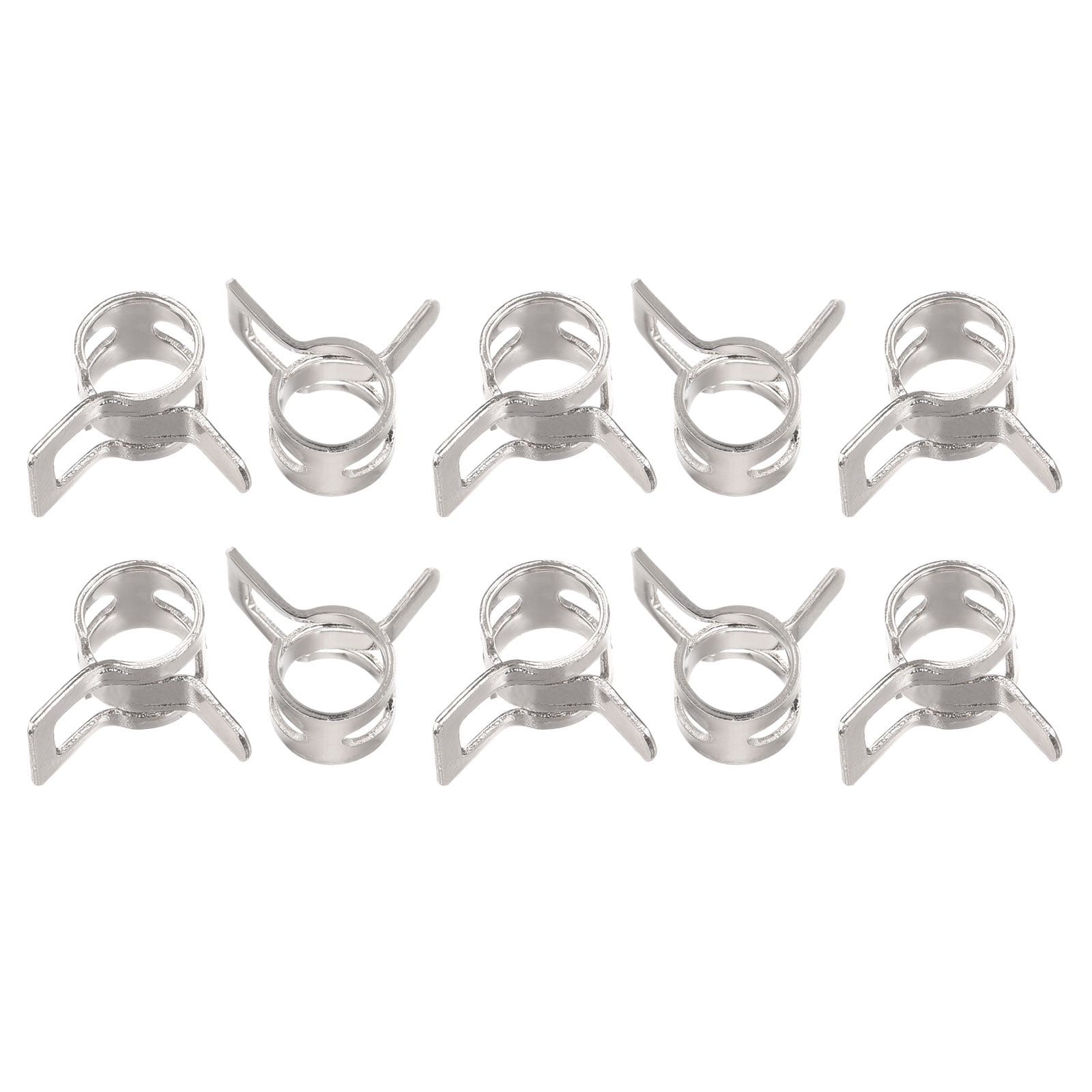 Uxcell Spring Hose Clamp, 65Mn Steel 6mm Low Pressure Air Clip Clamps ...