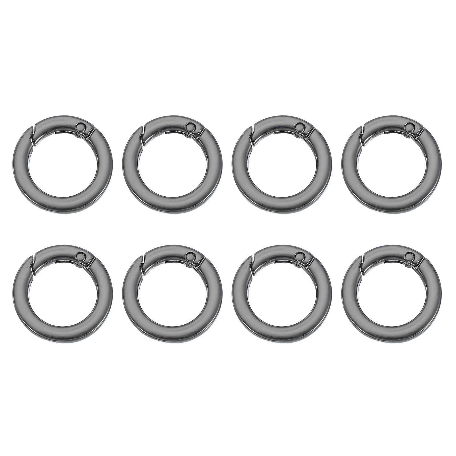 Uxcell Spring O Rings, Metal Round Clips Flat Trigger Keyrings for ...