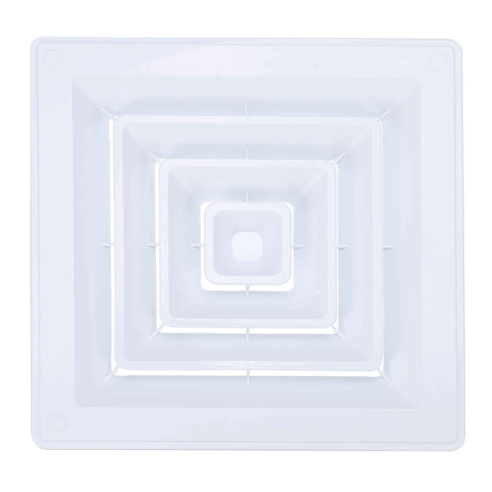 Vent Grilles 4 Inches Square Herringbone Vent Cover Return (White)