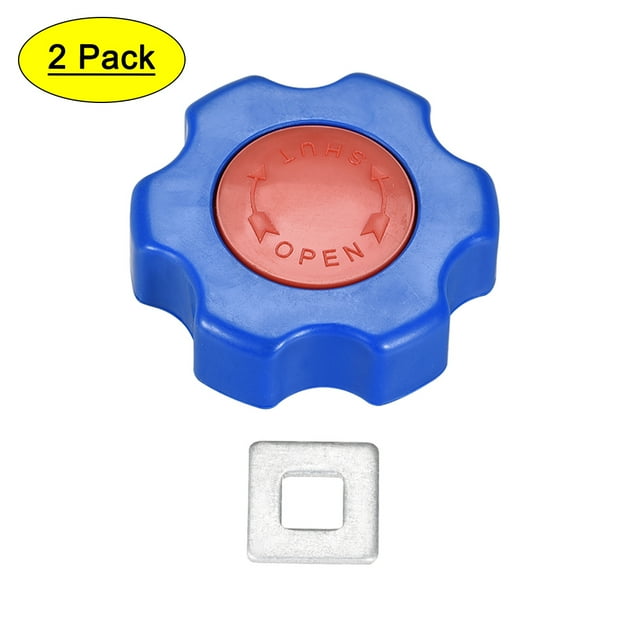 Uxcell Square Broach 6x6mm Wheel 58mm Plastic Faucet Round Wheel Handle ...