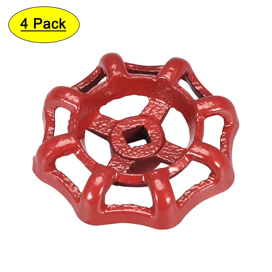 Uxcell Square Broach 7x7mm Wheel 63mm Metal Faucet Round Wheel Handle ...