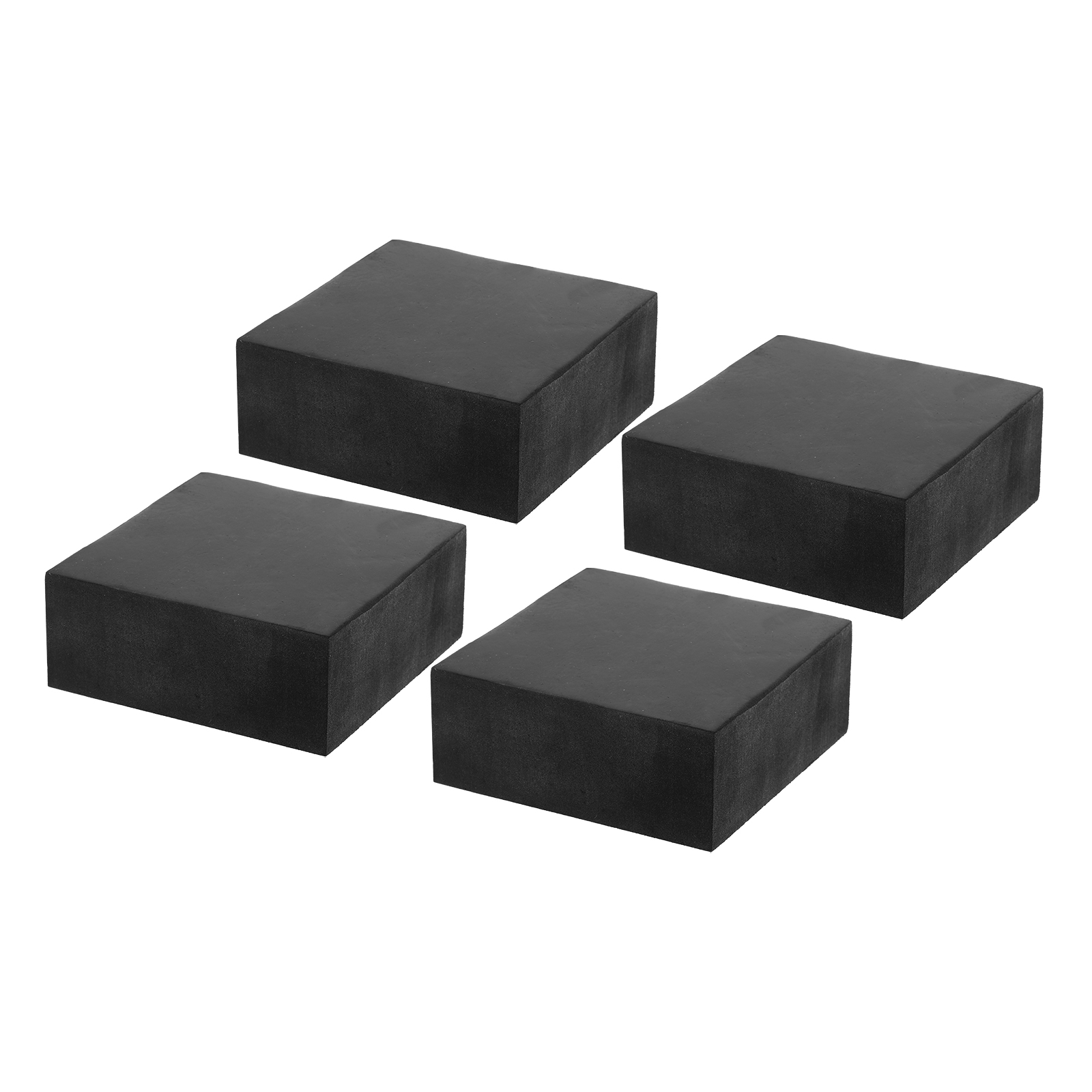 Uxcell Square Vibration Isolation Mats 3.94 " x 3.94 " x 1.6", Black ...