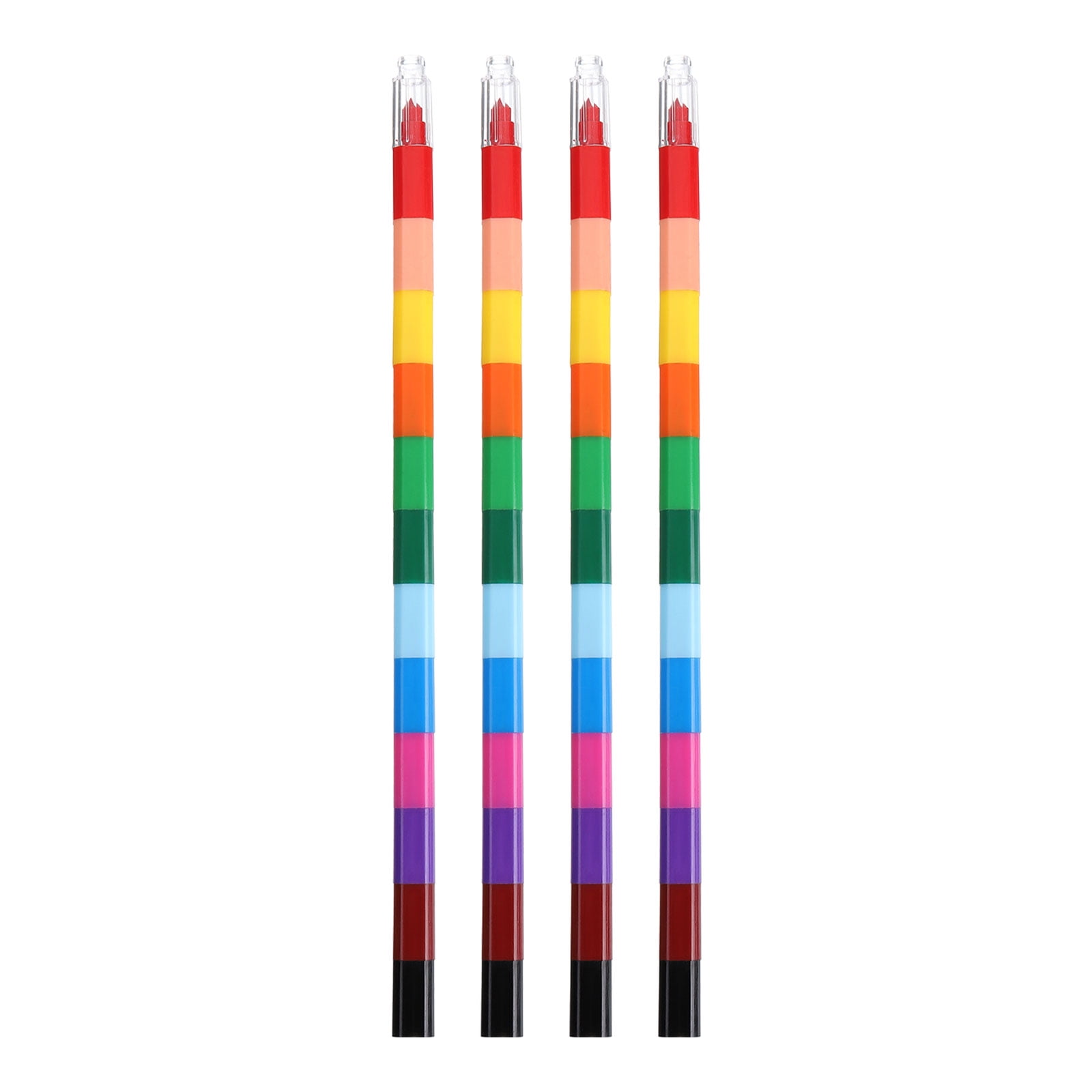 Uxcell Stacking Crayons, 8 Pack 12 Colors Stackable Buildable Square ...