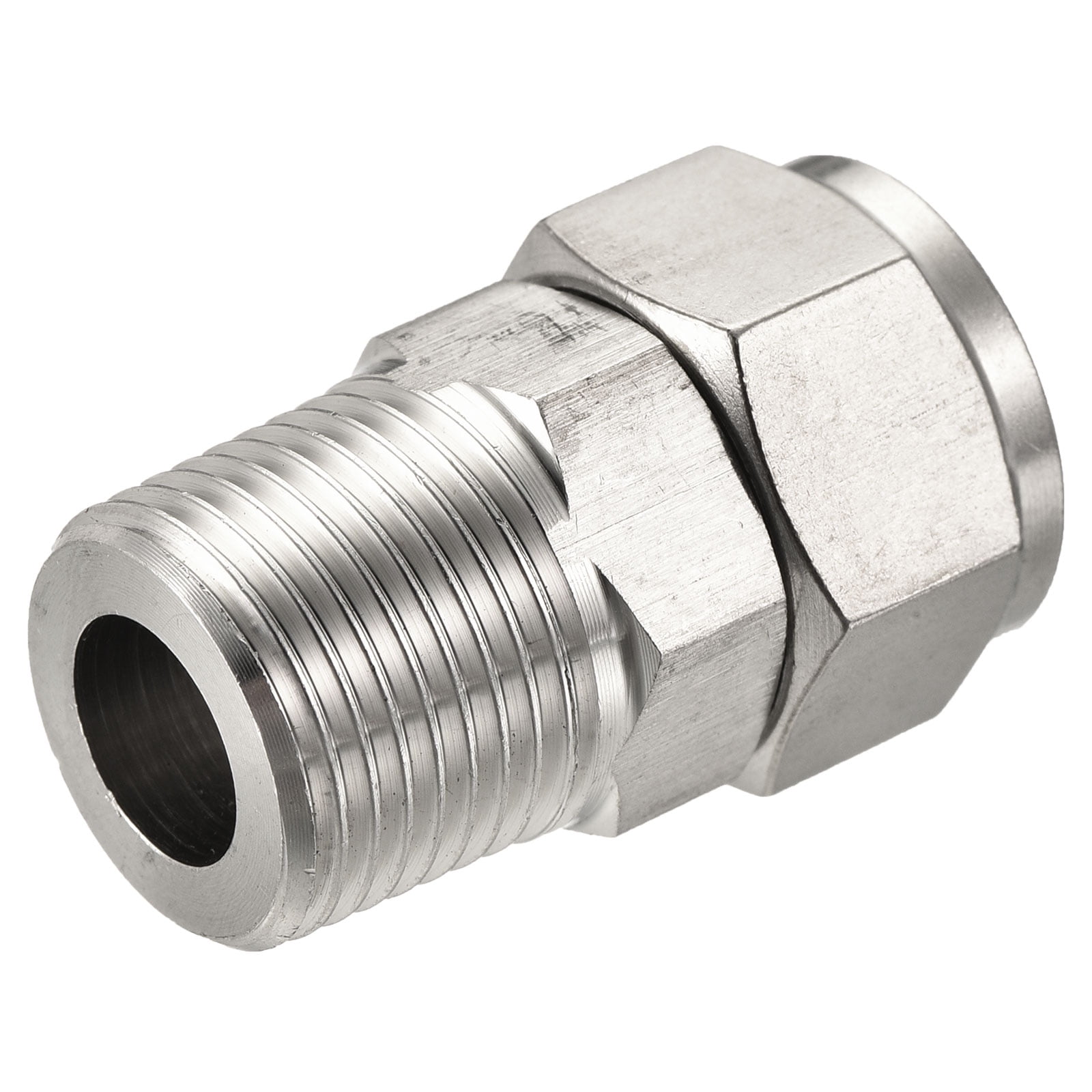 Uxcell Stainless Steel 3/8PT Male Thread x 12mm OD Tube Compression Tube Fitting - Walmart.com