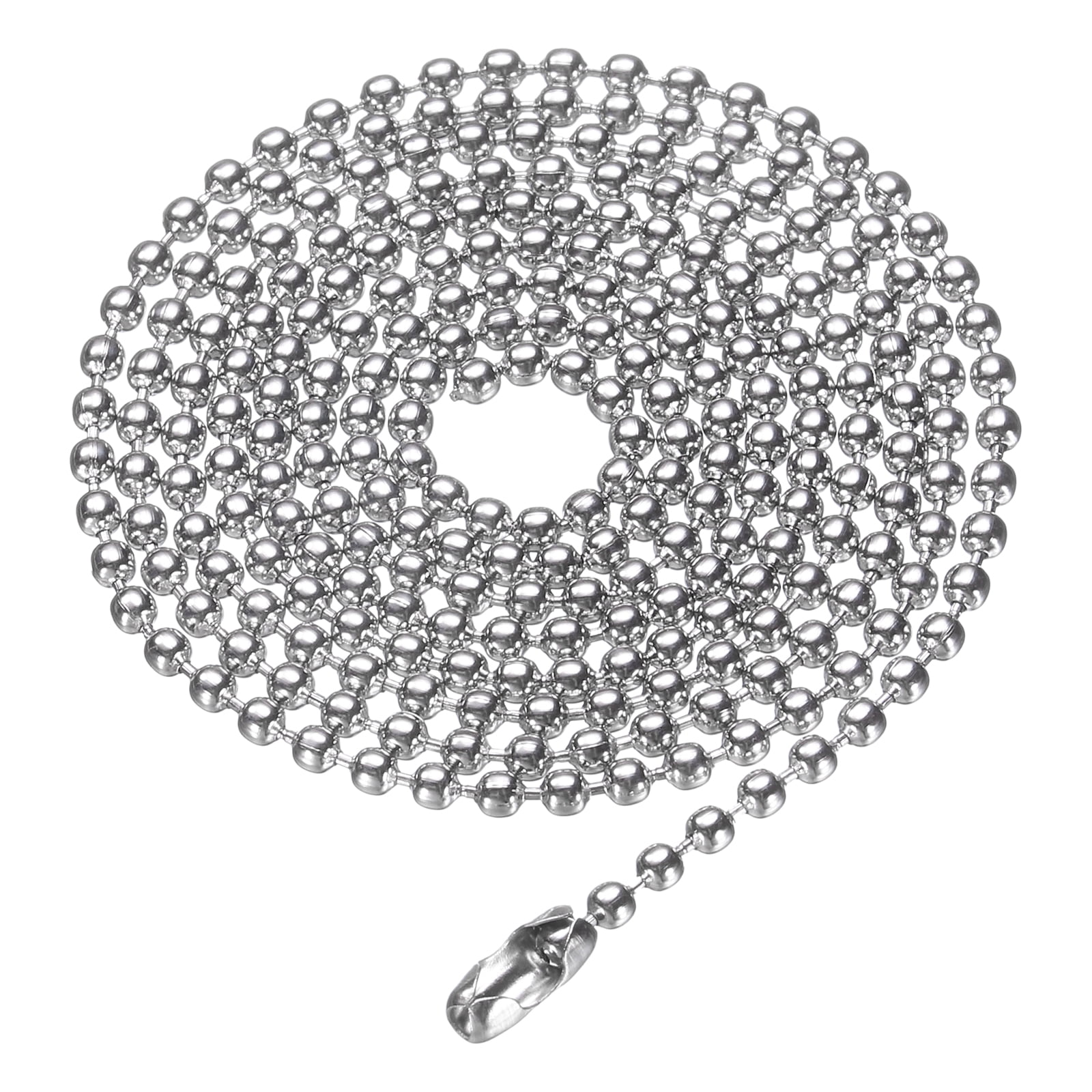 Uxcell Stainless Steel Ball Chain 2.0mm 35.4" Length 316L Round Bead ...