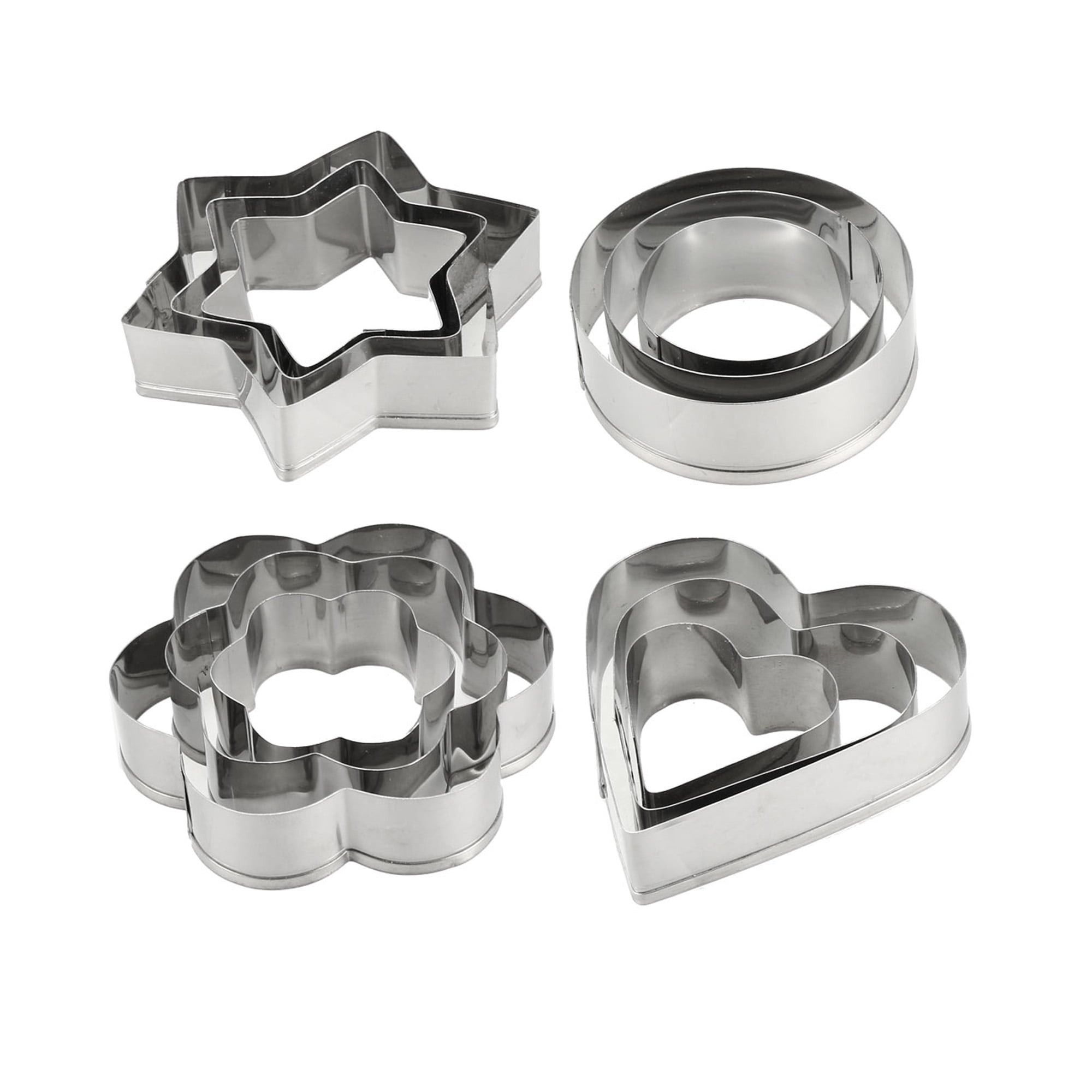 Uxcell Stainless Steel Round Cutting Cookie Utensils, Biscuit Cutters ...