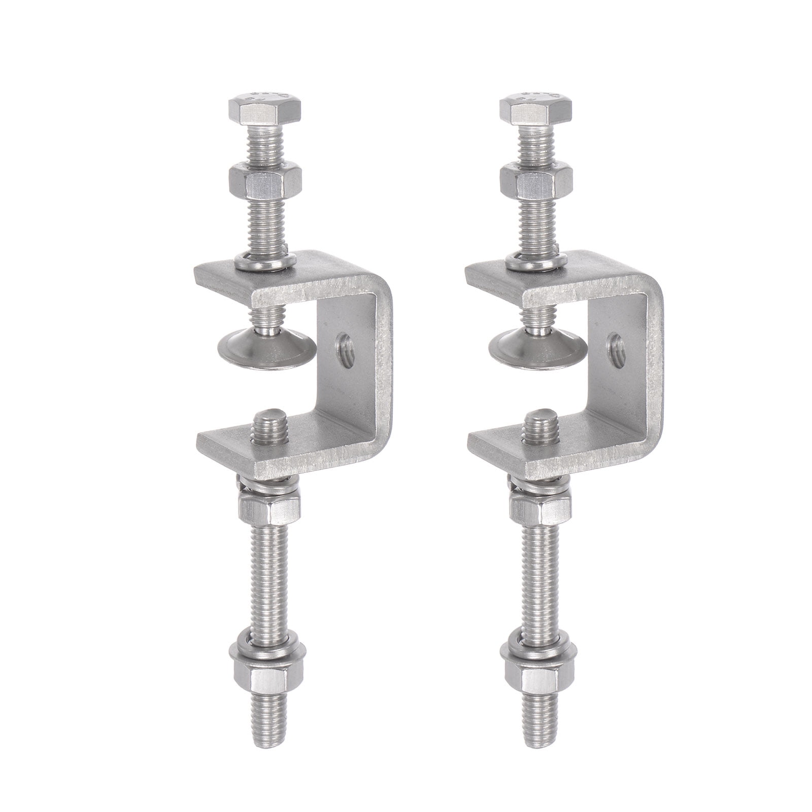 Uxcell Stainless Steel C-Clamp, 30mm Wide Jaw Opening with Screw Rod ...