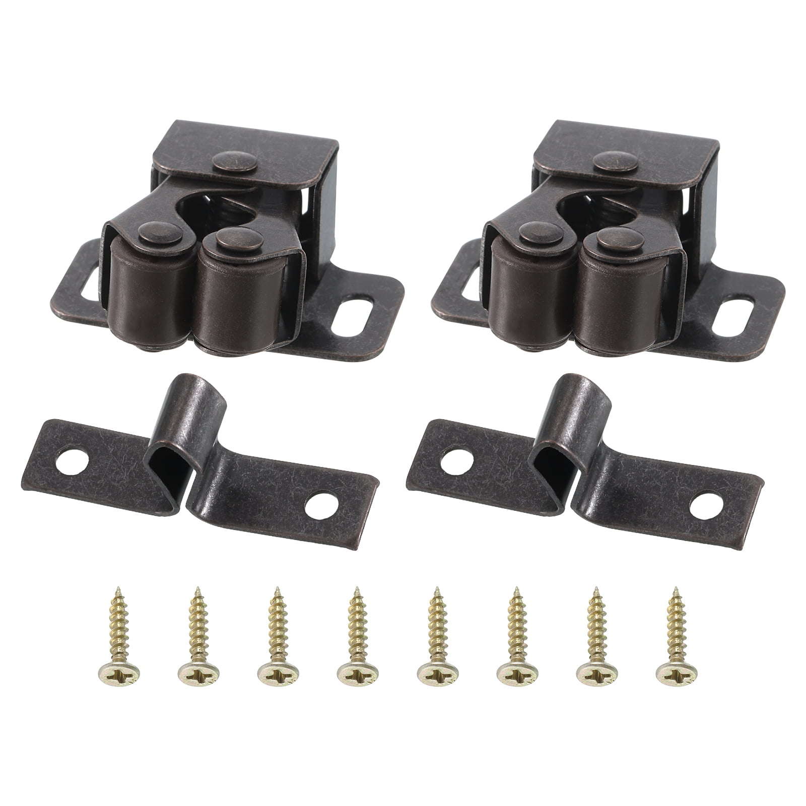 Uxcell Stainless Steel Cabinet Latches Wardrobe Double Roller Catch ...