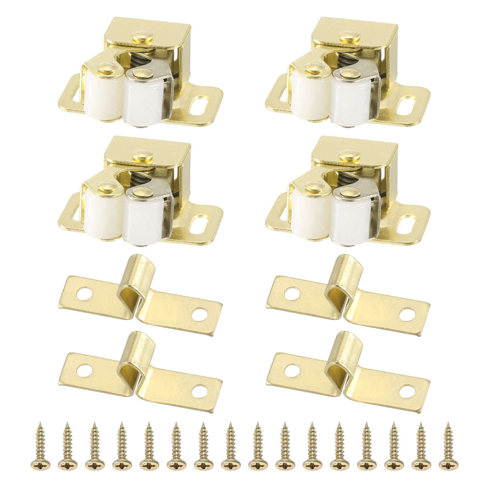 Uxcell Stainless Steel Cabinet Latches Wardrobe Double Roller Catch ...