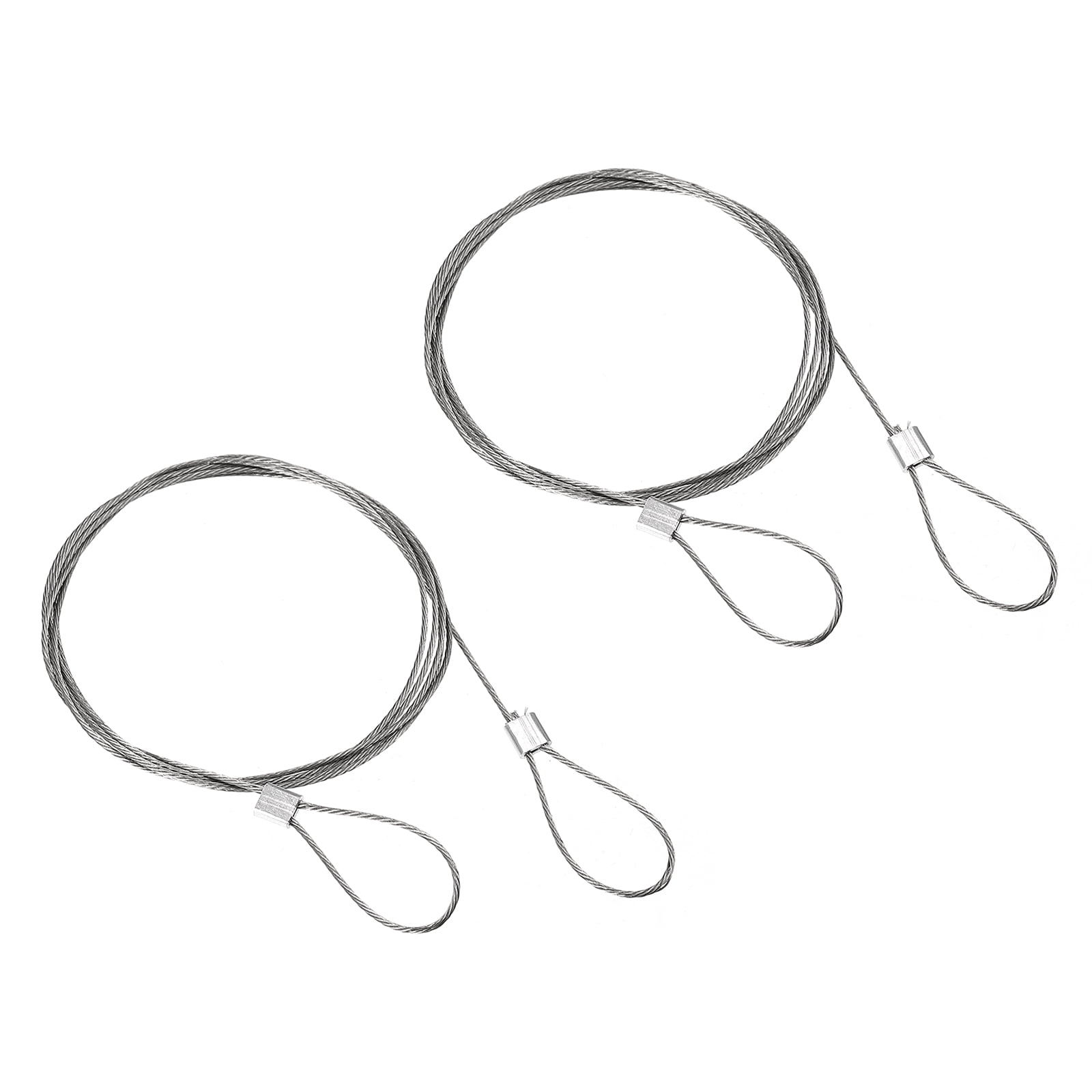 Uxcell Stainless Steel Cable, 2 Pack PVC Coated 1/32" Wire Rope for ...