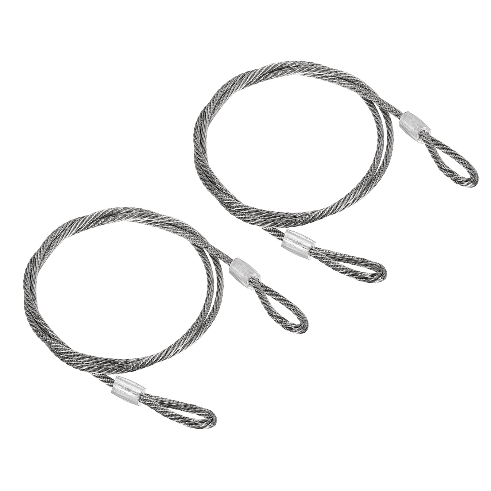 Uxcell Stainless Steel Cable, 2 Pack PVC Coated 3/16" Wire Rope for ...