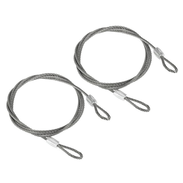 Uxcell Stainless Steel Cable, 2 Pack PVC Coated 3/32" Wire Rope for ...