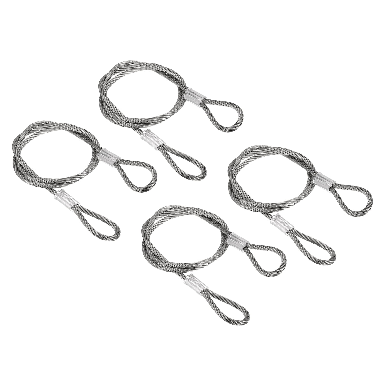Uxcell Stainless Steel Cable, 4 Pack PVC Coated 15/64" Wire Rope for ...