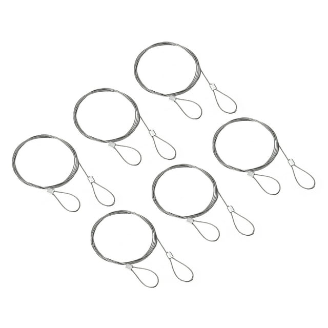 Uxcell Stainless Steel Cable, 6 Pack PVC Coated 1/32" Wire Rope for ...