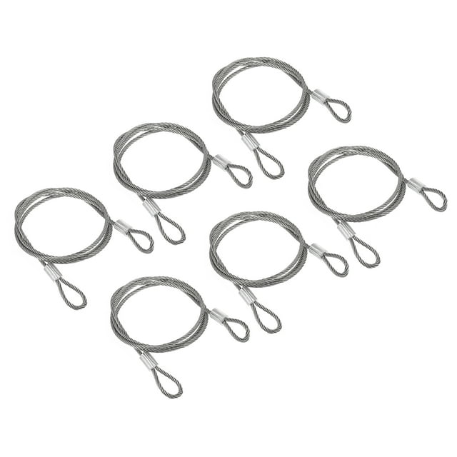 Uxcell Stainless Steel Cable, 6 Pack PVC Coated 1/8" Wire Rope for Deck ...