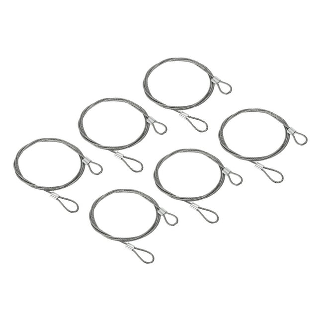 Uxcell Stainless Steel Cable, 6 Pack PVC Coated 5/64" Wire Rope for ...