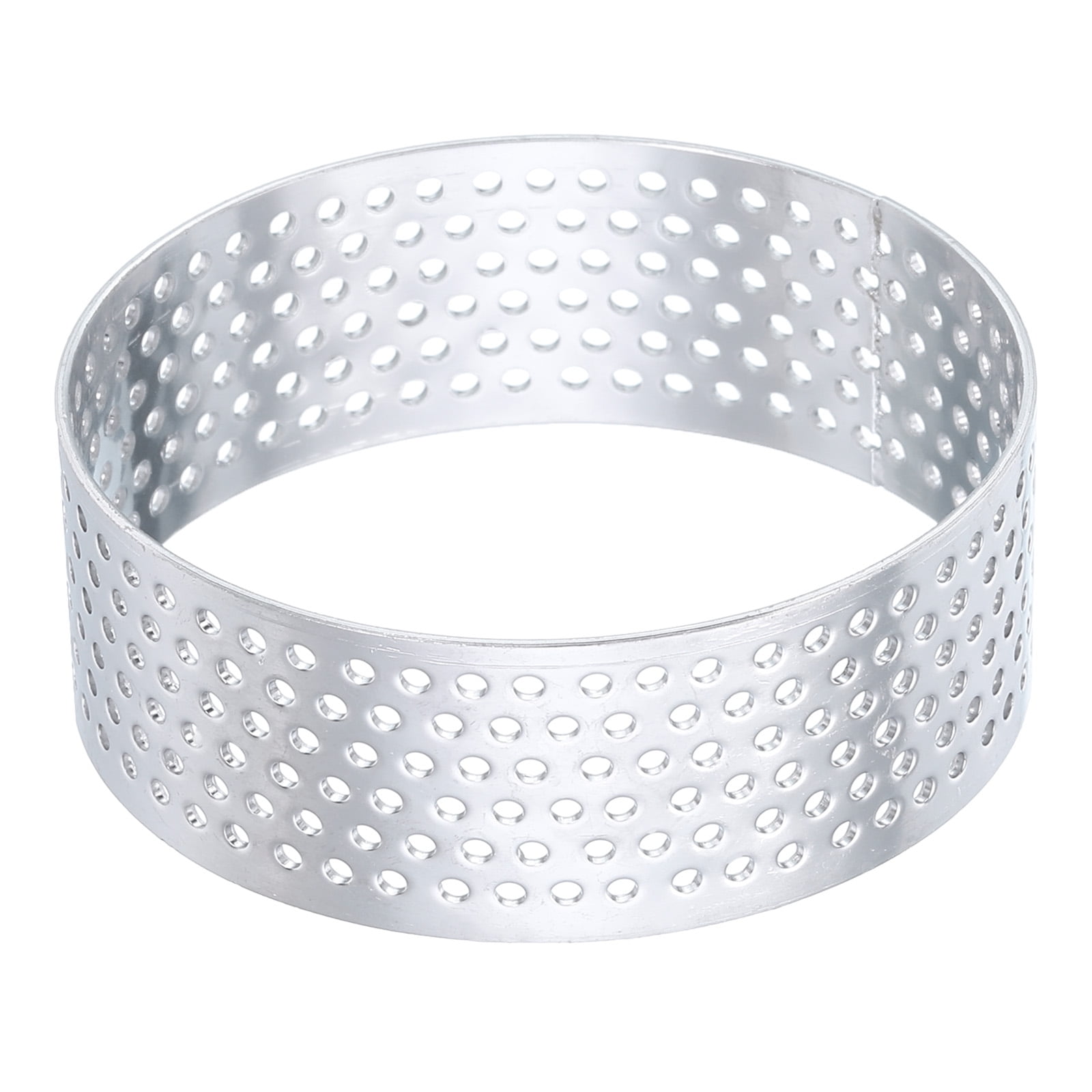 Uxcell Stainless Steel Cake Rings 2.8" Round Perforated Metal Circle ...
