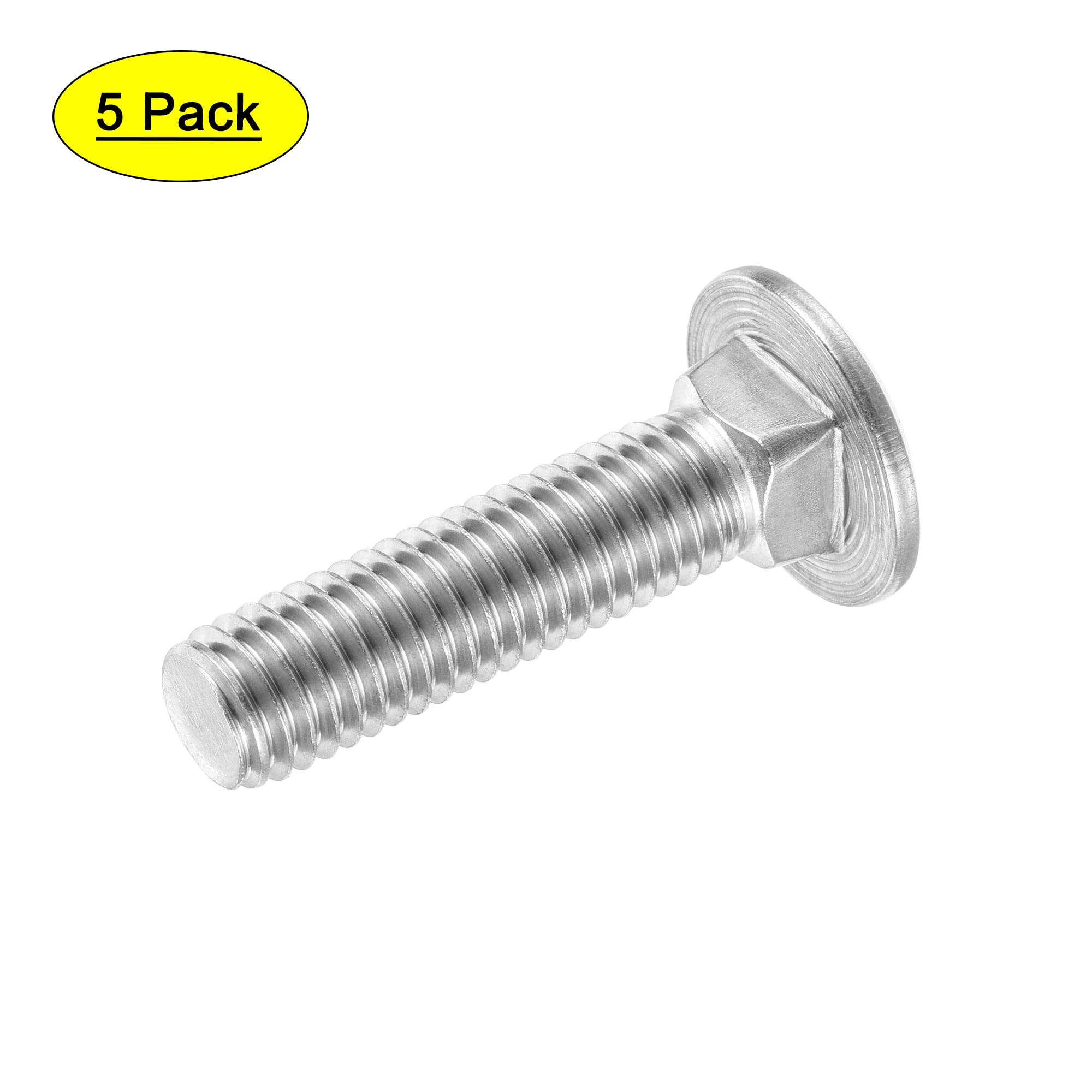 Uxcell Stainless Steel Carriage Bolt, Round Head Square Neck Screws 1/2 ...