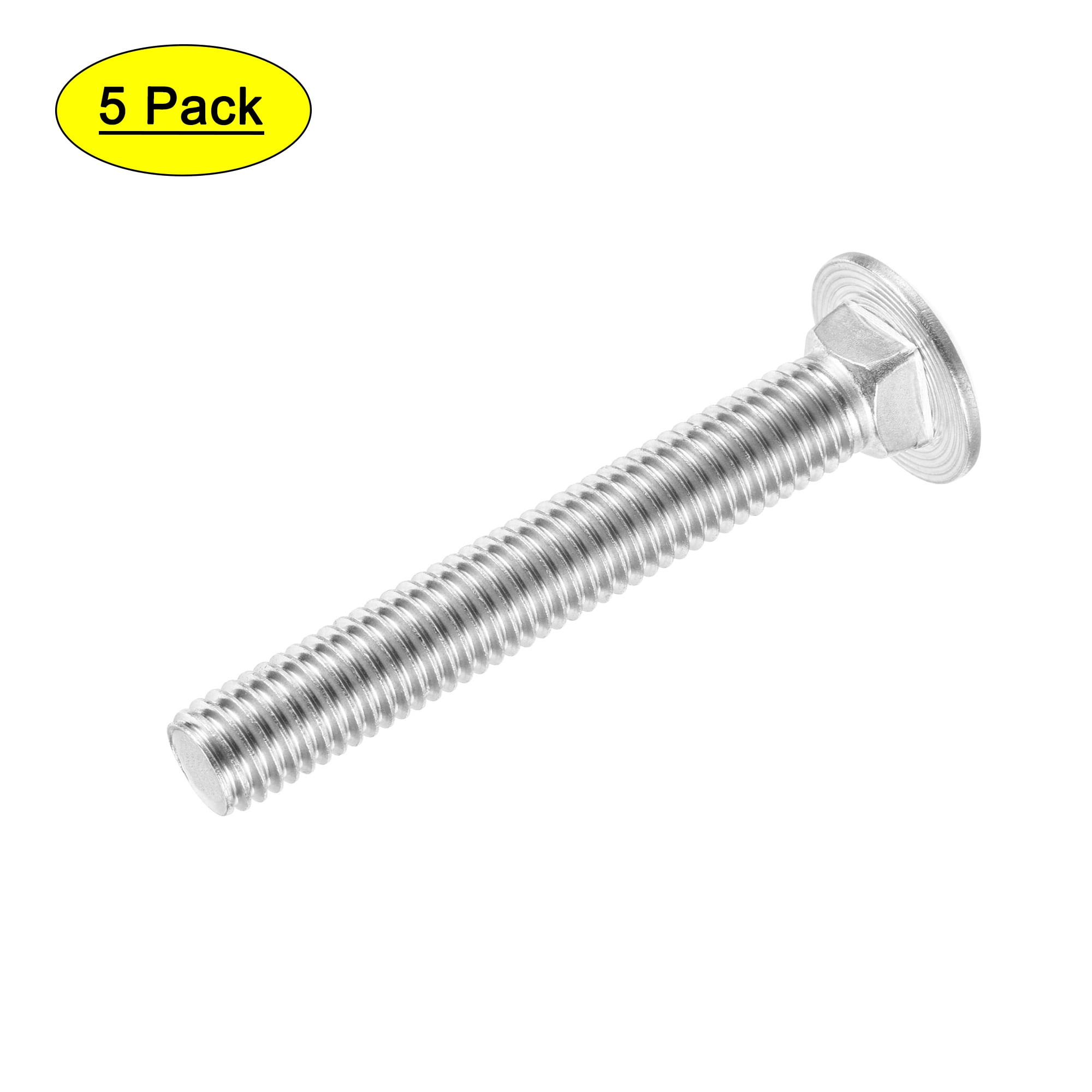 Uxcell Stainless Steel Carriage Bolt, Round Head Square Neck Screws 1/2 ...